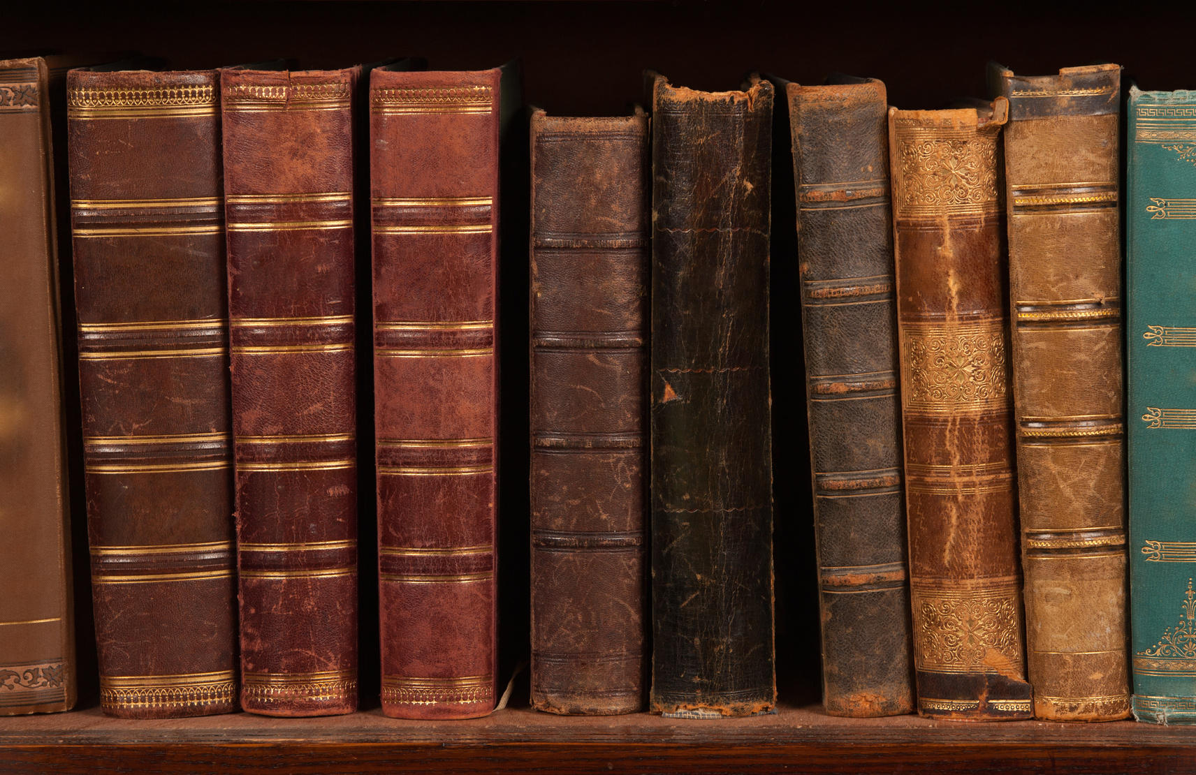 Antique Books On Shelf Soul Preaching